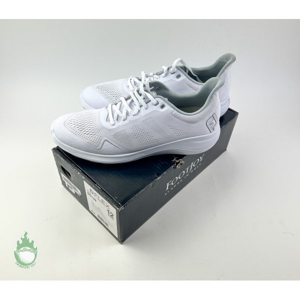 New FootJoy FJ Flex Men’s Size US 12M Golf Shoes White 56139 ...