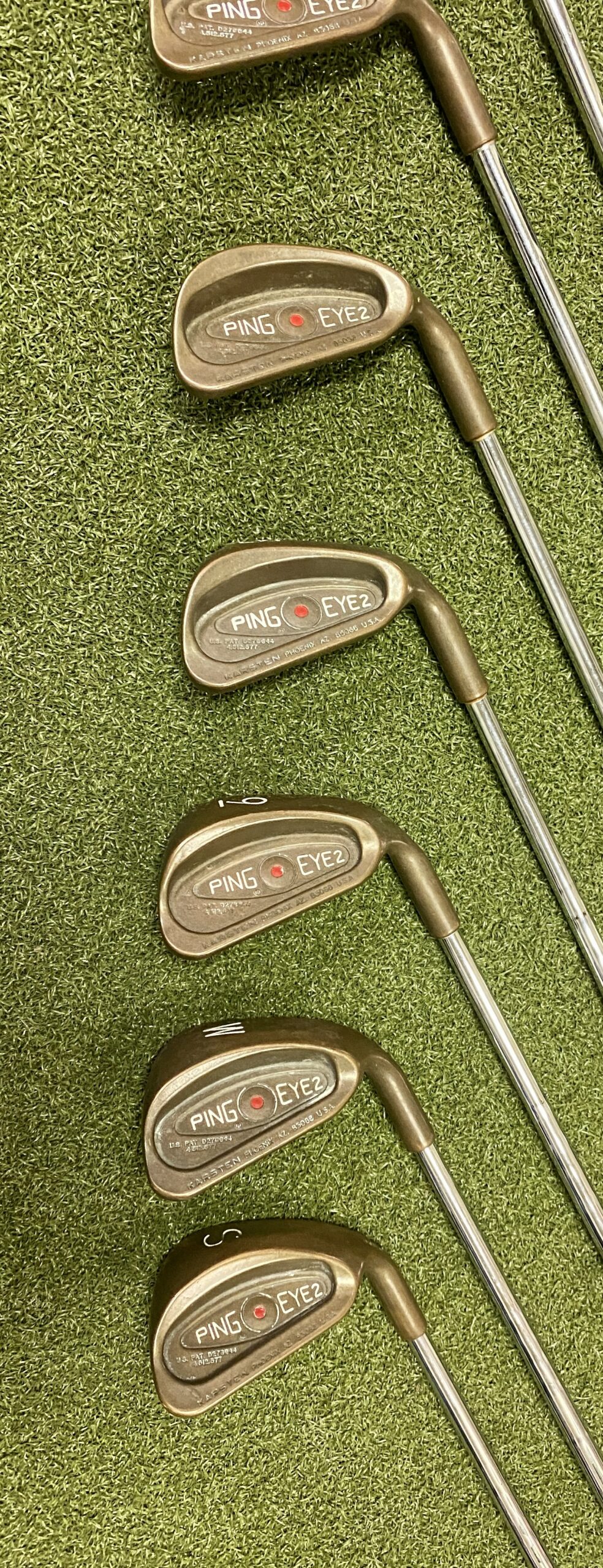 Ping Red Dot Eye 2 Beryllium Copper Irons 2-PW/SW Stiff Steel Golf Club ...