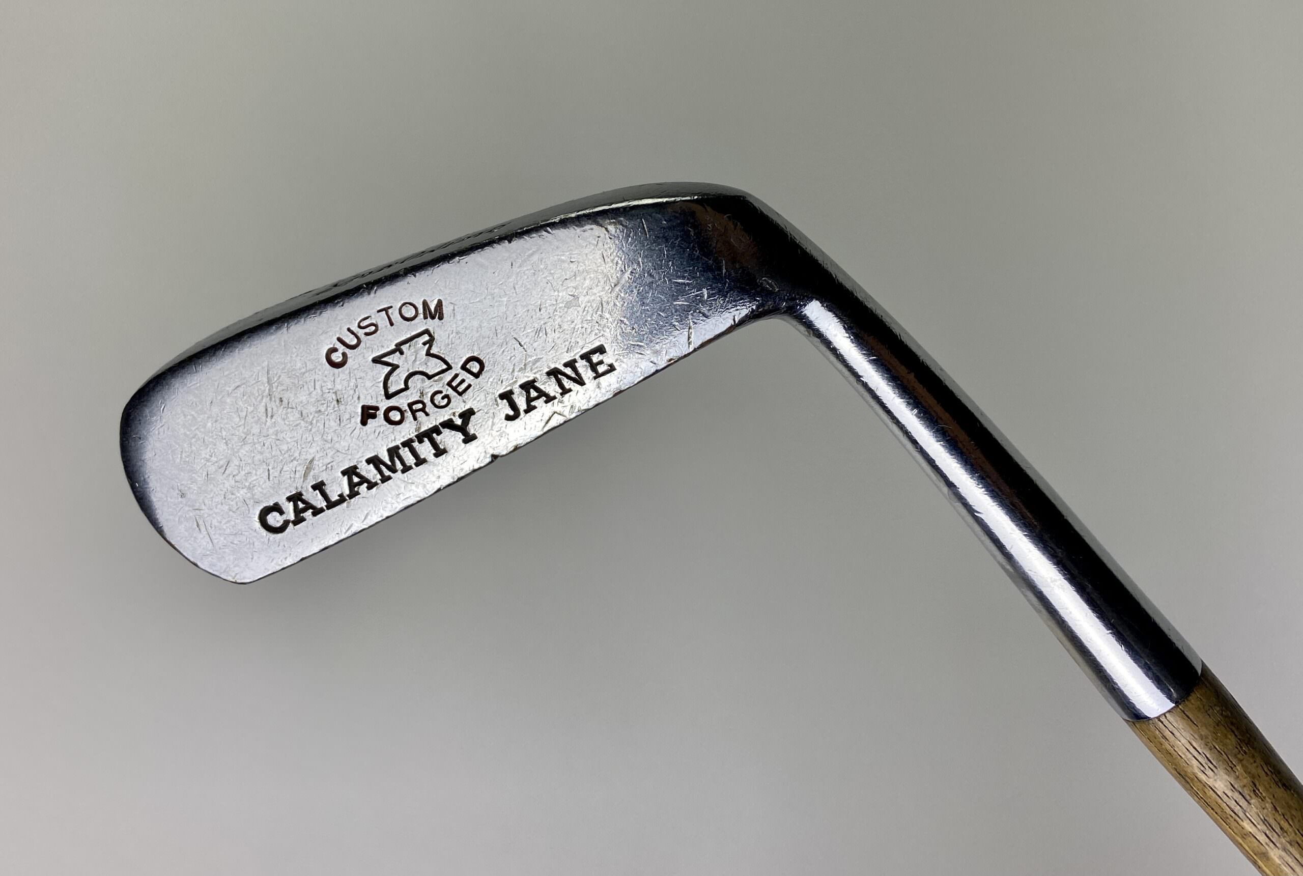 Used RH Spalding Calamity Jane Custom Forged Hickory Wood Shaft Putter ...