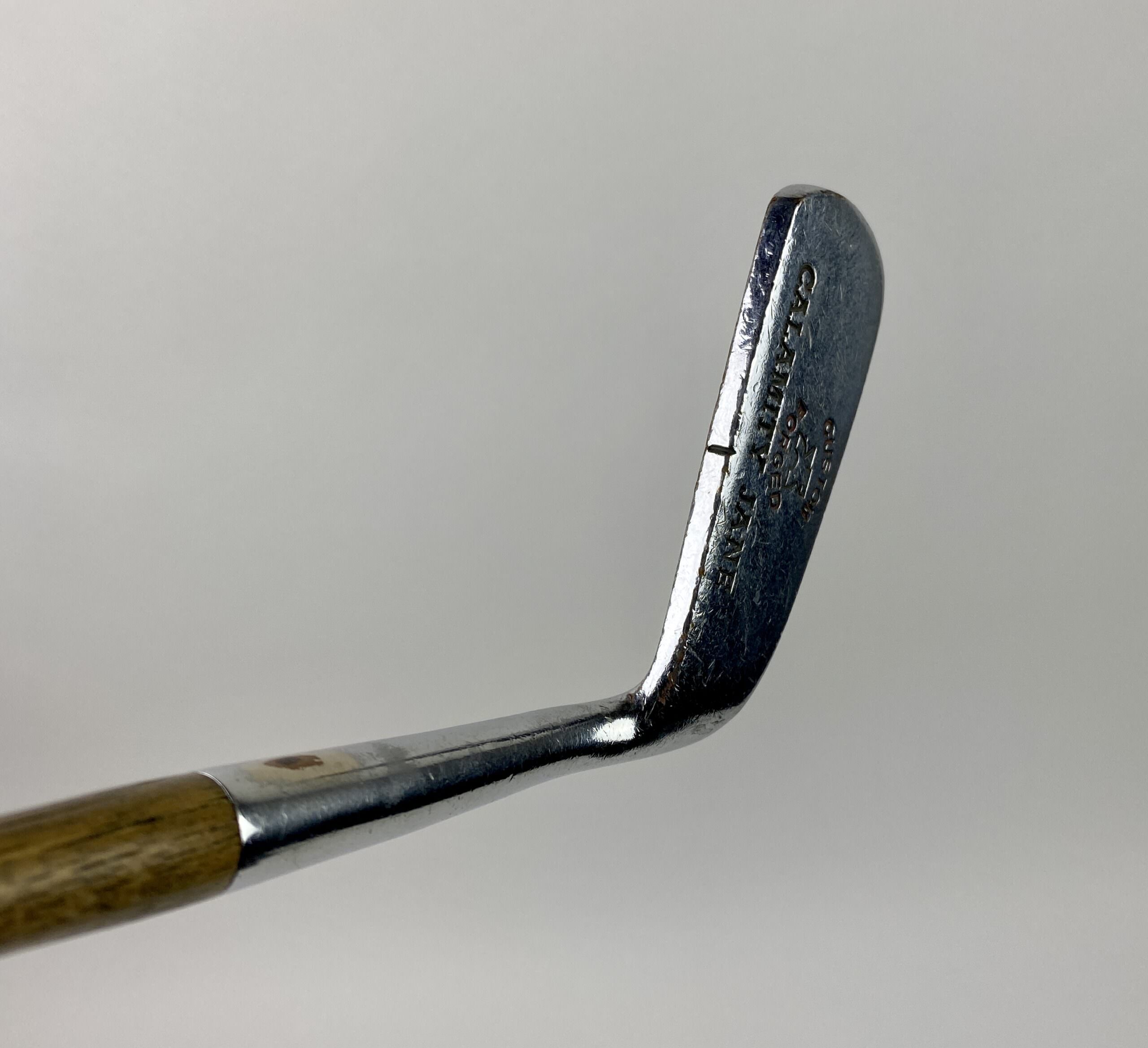 Used RH Spalding Calamity Jane Custom Forged Hickory Wood Shaft Putter ...