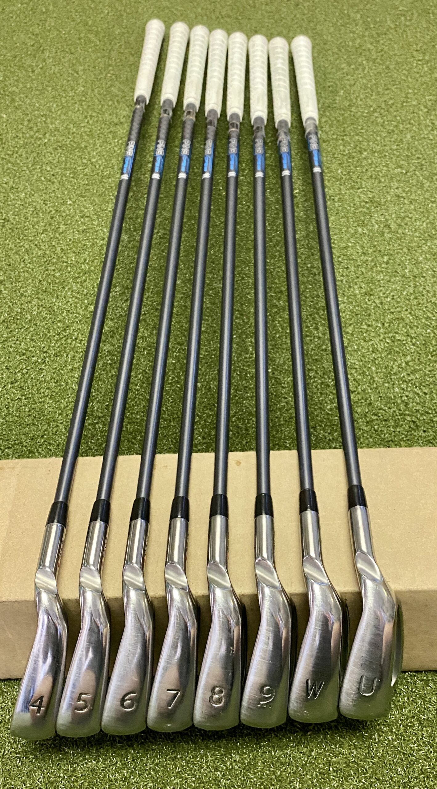 Used RH Ping Red Dot G Irons 4-PW/UW CFS 65g Senior Flex Graphite Golf ...