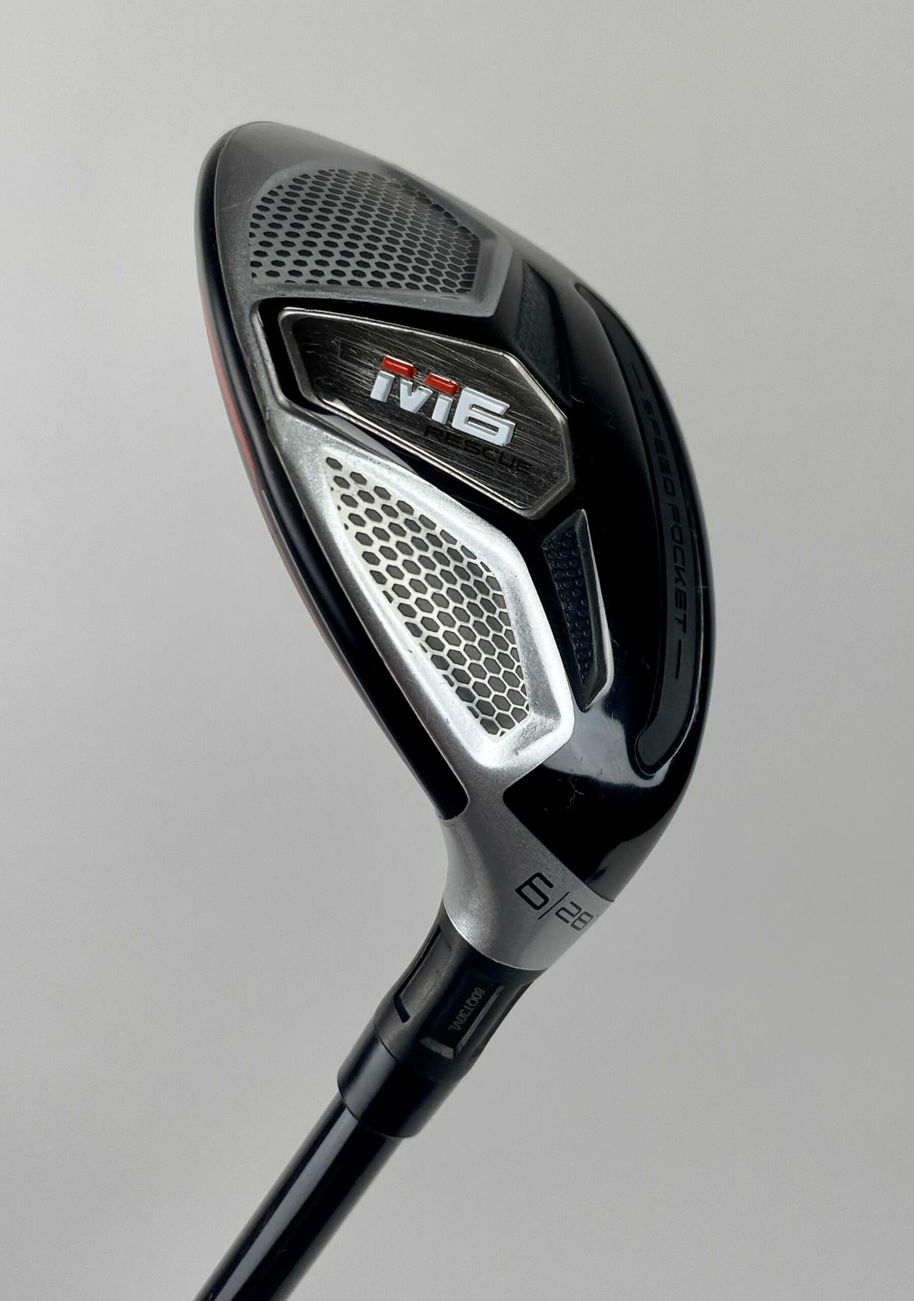 Used RH TaylorMade M6 Rescue 6 Hybrid 28* ATMOS 6 Regular Flex Graphite ...