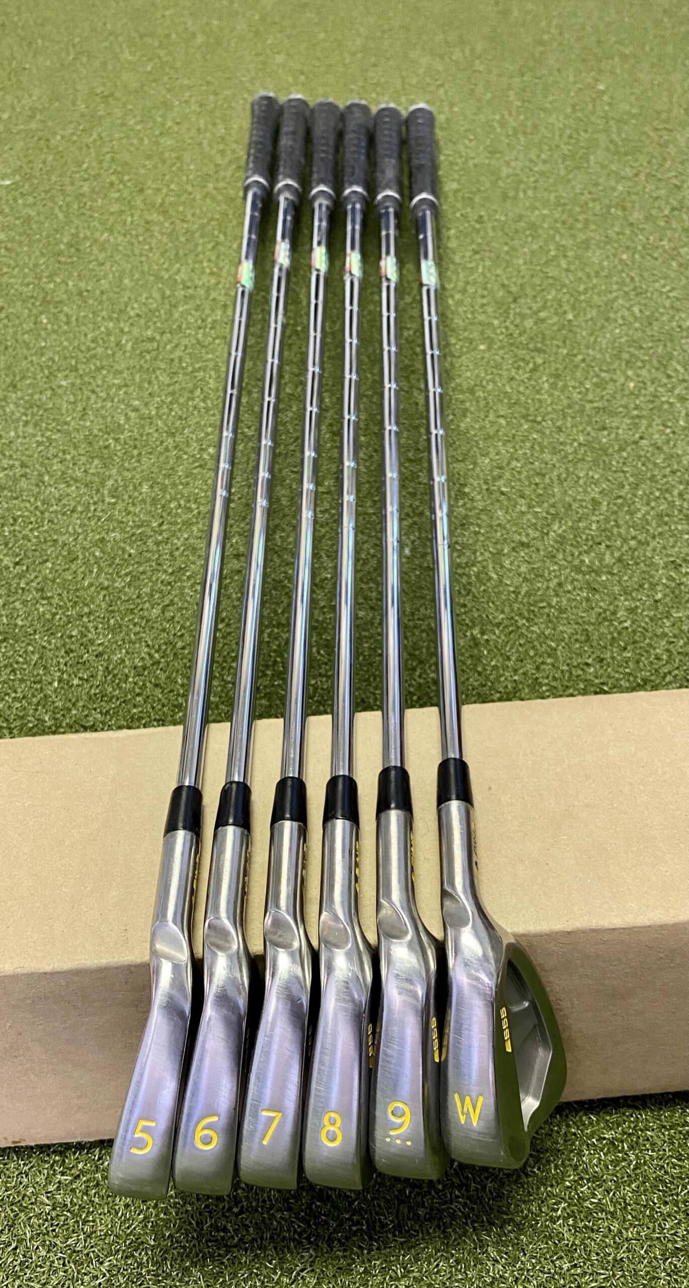 Used RH Ping Yellow Dot S55 Irons 5-PW CFS Regular Flex Steel Golf Club ...