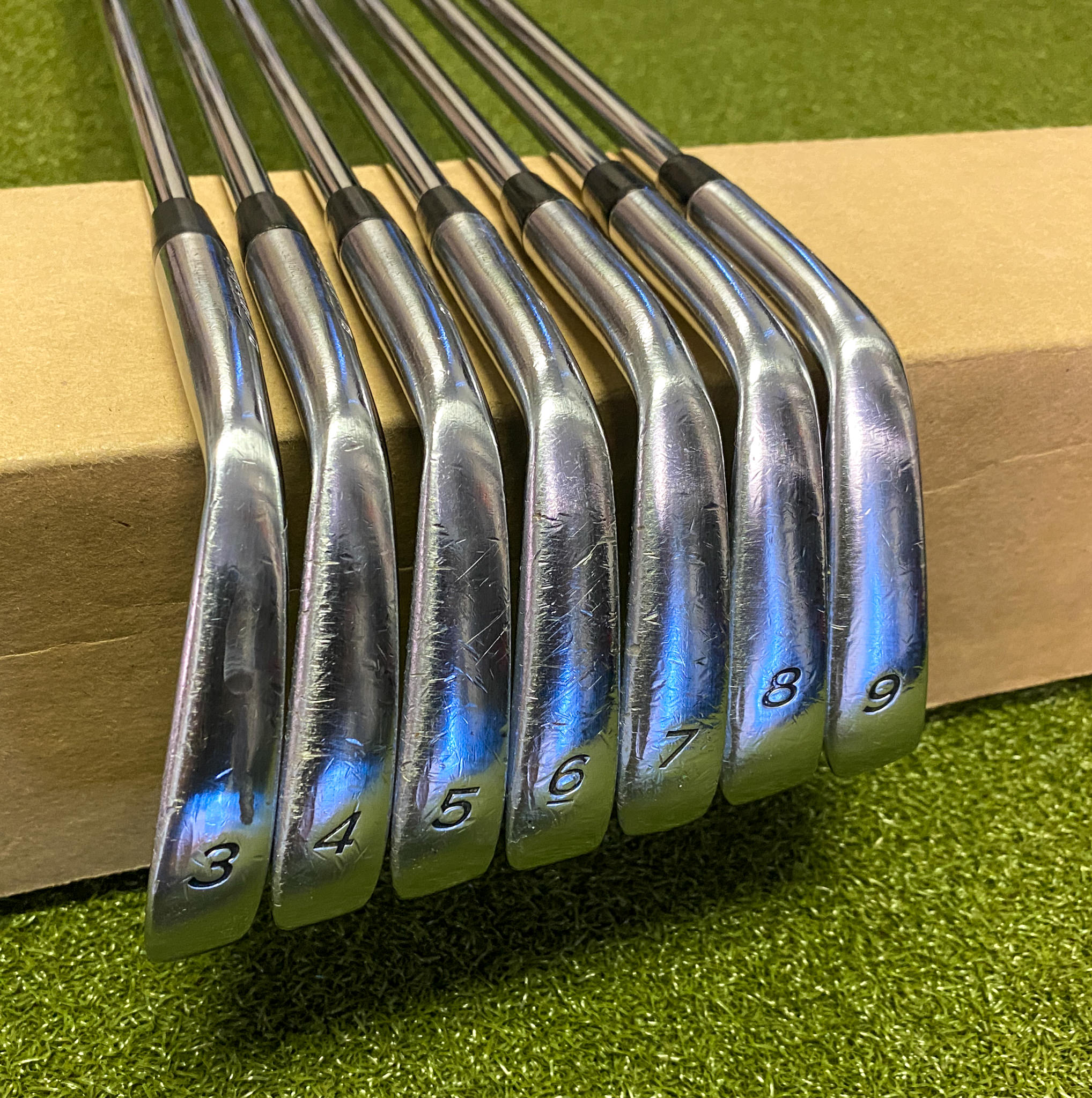 Tour Issue TaylorMade R9 TP B Stamp Irons 3-9 6.0 Stiff Flex Steel Golf ...