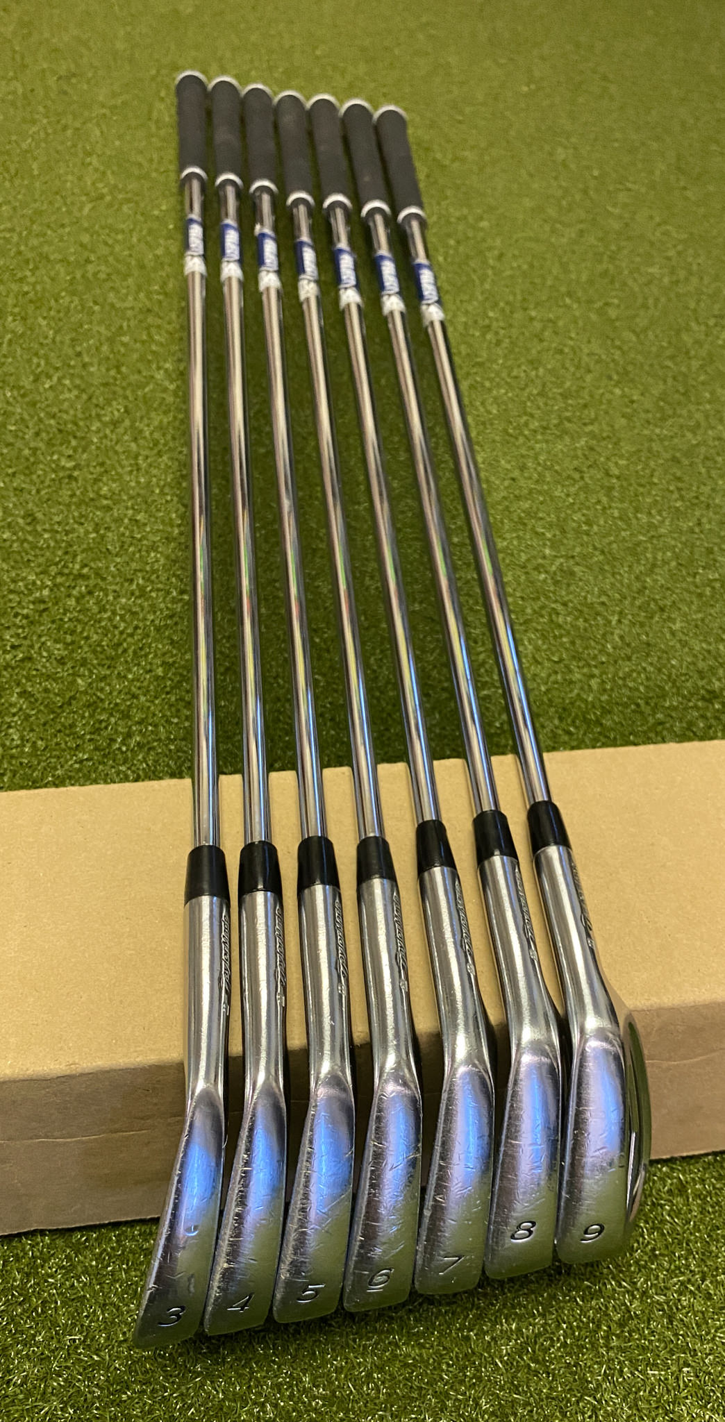 Tour Issue TaylorMade R9 TP B Stamp Irons 3-9 6.0 Stiff Flex Steel Golf ...