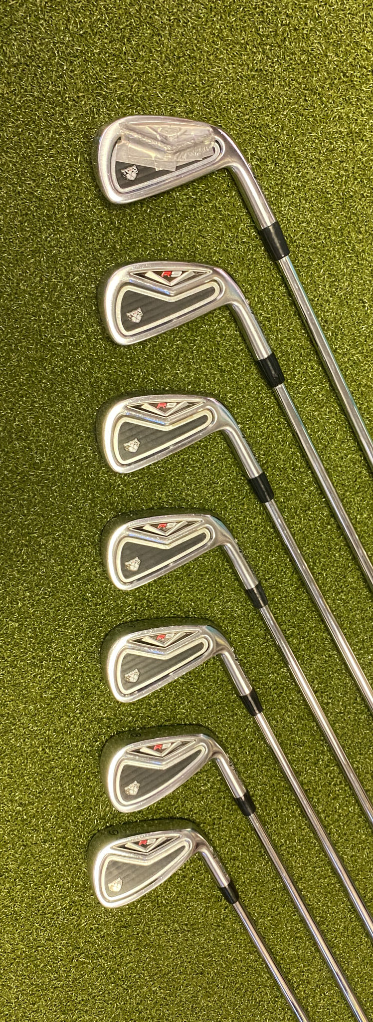 Tour Issue TaylorMade R9 TP B Stamp Irons 3-9 6.0 Stiff Flex Steel Golf ...