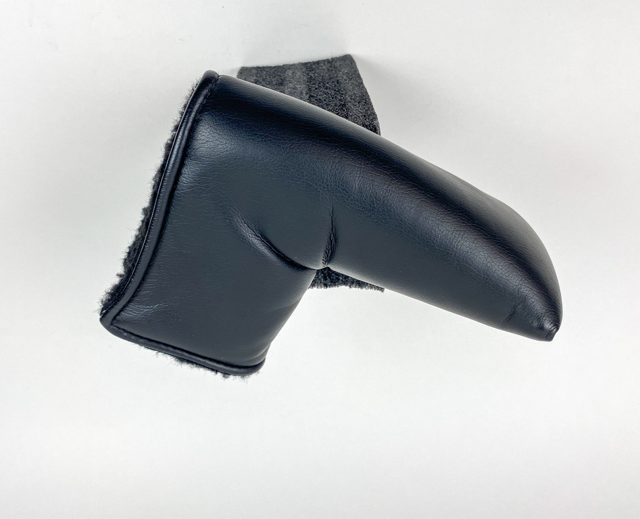 AM&E Plain Black Leather Blade Putter Head Cover Headcover · SwingPoint ...