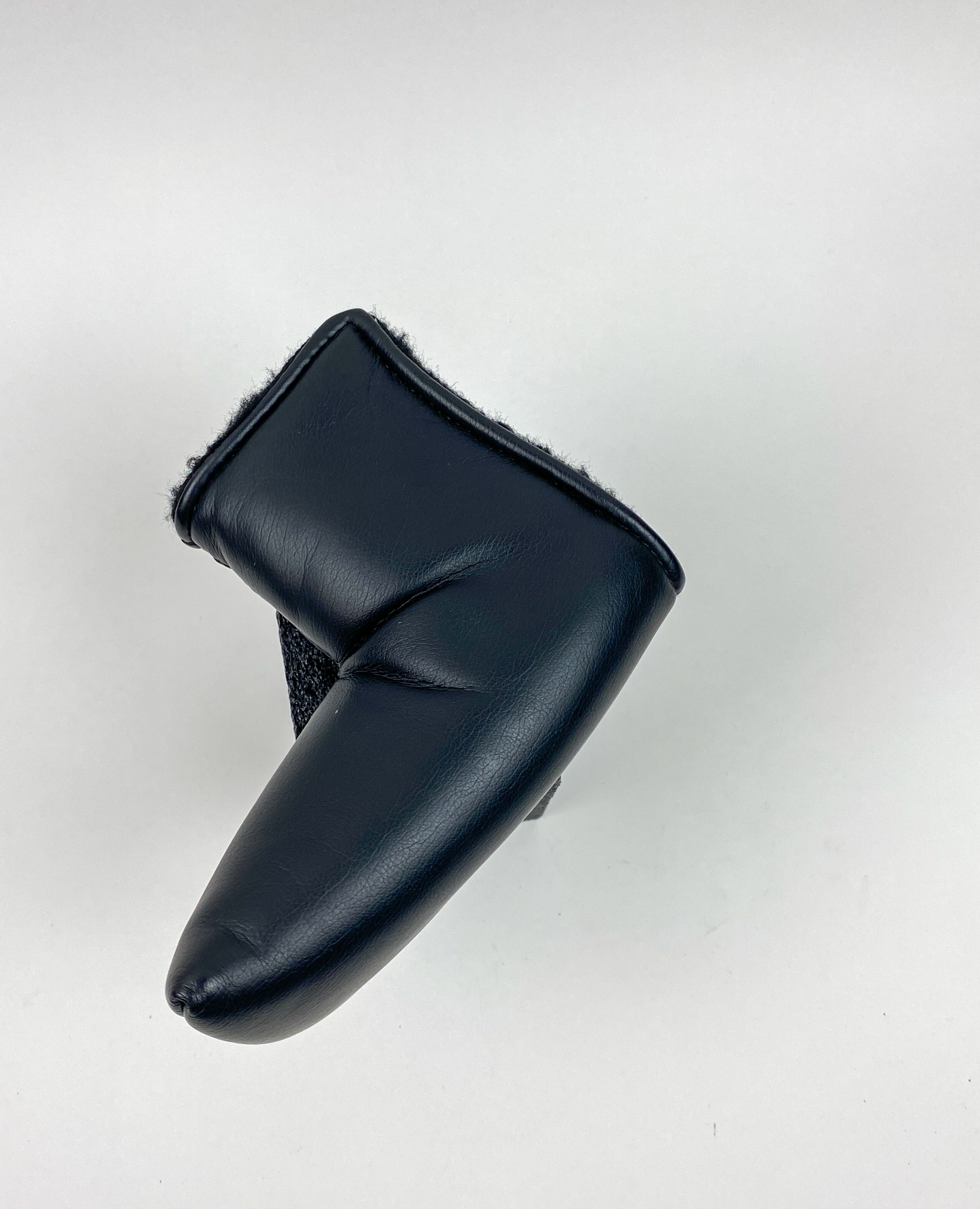 AM&E Plain Black Leather Blade Putter Head Cover Headcover – SwingPoint ...