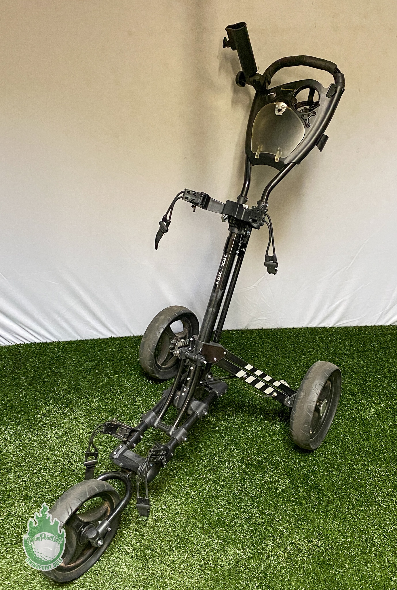 Used Tour Trek 3 Wheel Collapsible One Click Golf Push Pull Cart Ships ...