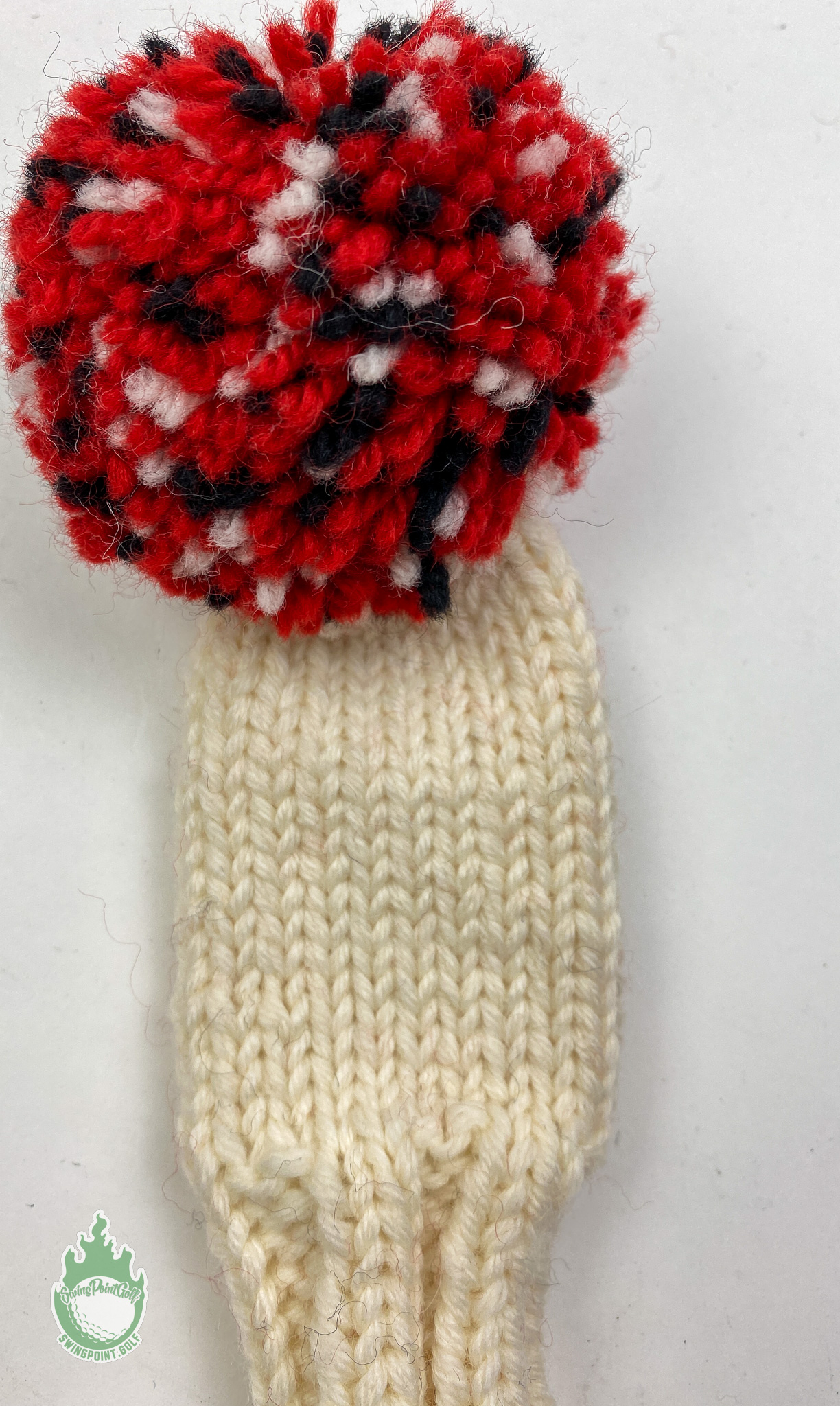 Jan Craig Summit Cream Hand Knit Pom Pom Headcover Set Driver, Fairway ...