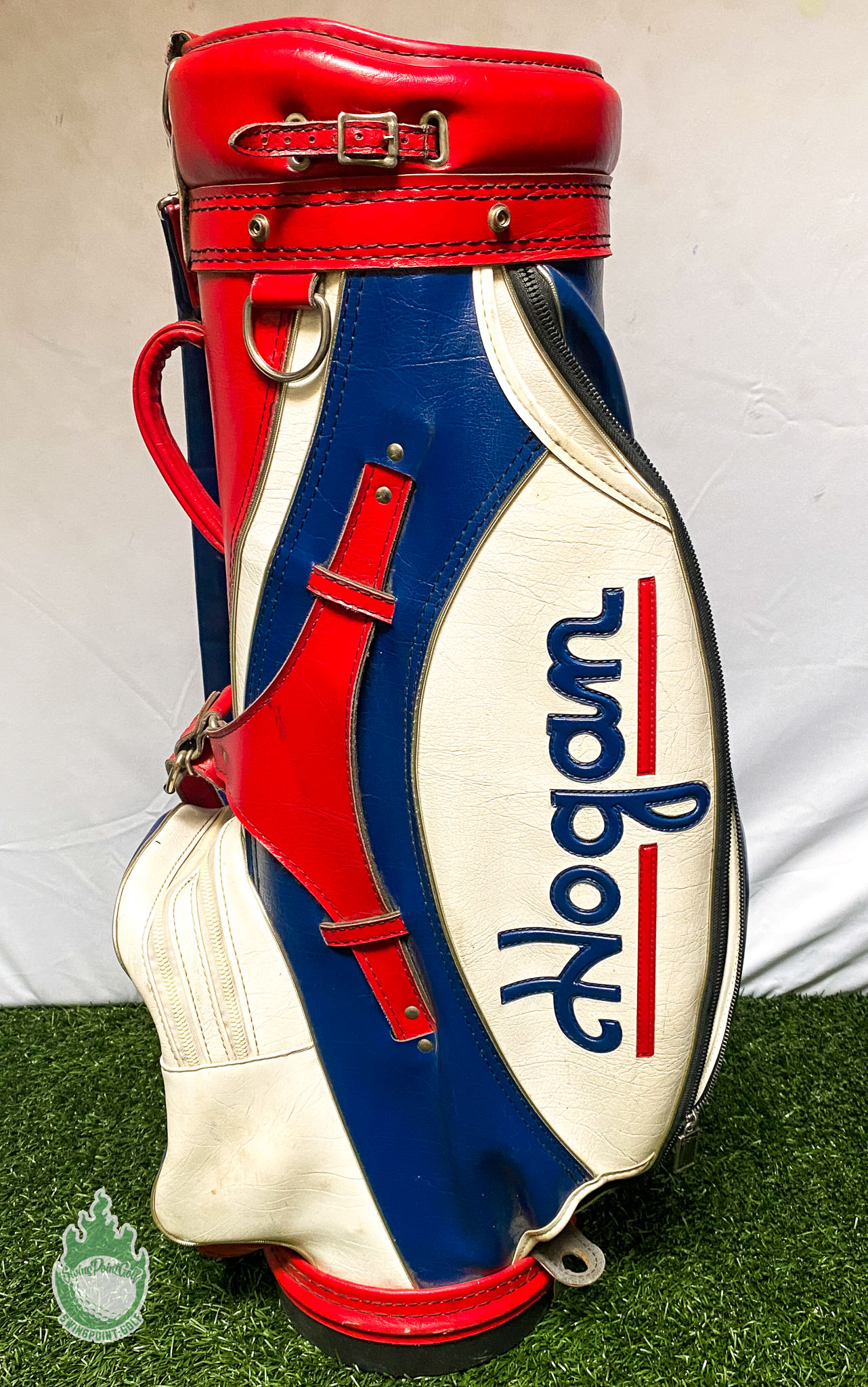 Vintage Ben Hogan 6-way Cart Carry Golf Staff Bag - Red, White, Blue ...