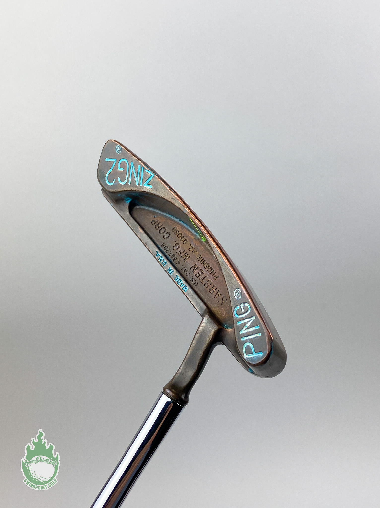 Used RH Ping Karsten Zing 2 Beryllium Copper Putter 35" Steel Golf Club ...
