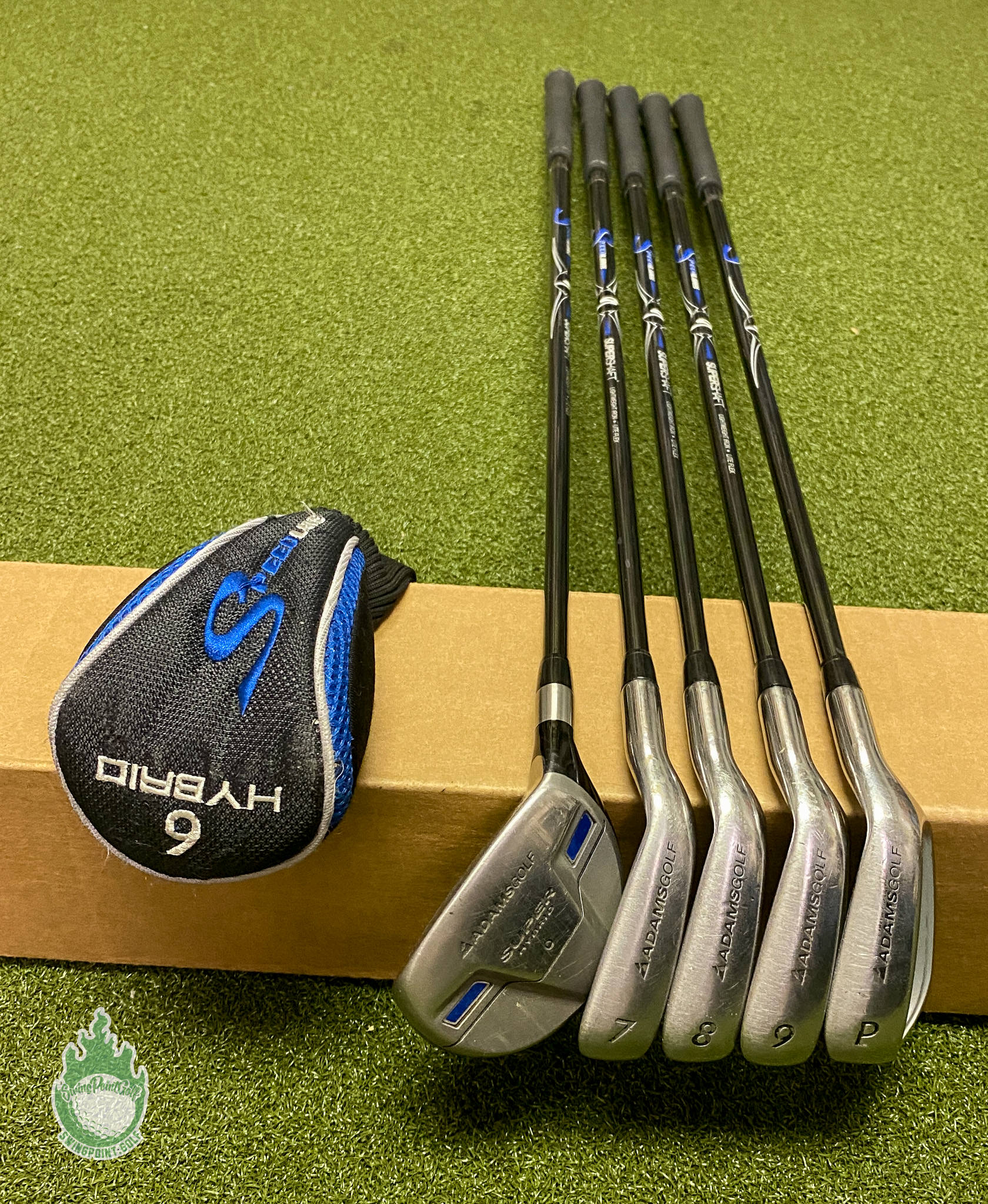Used Right Handed Adams Speedline Irons 6H 7-PW Lite Flex Graphite Golf ...