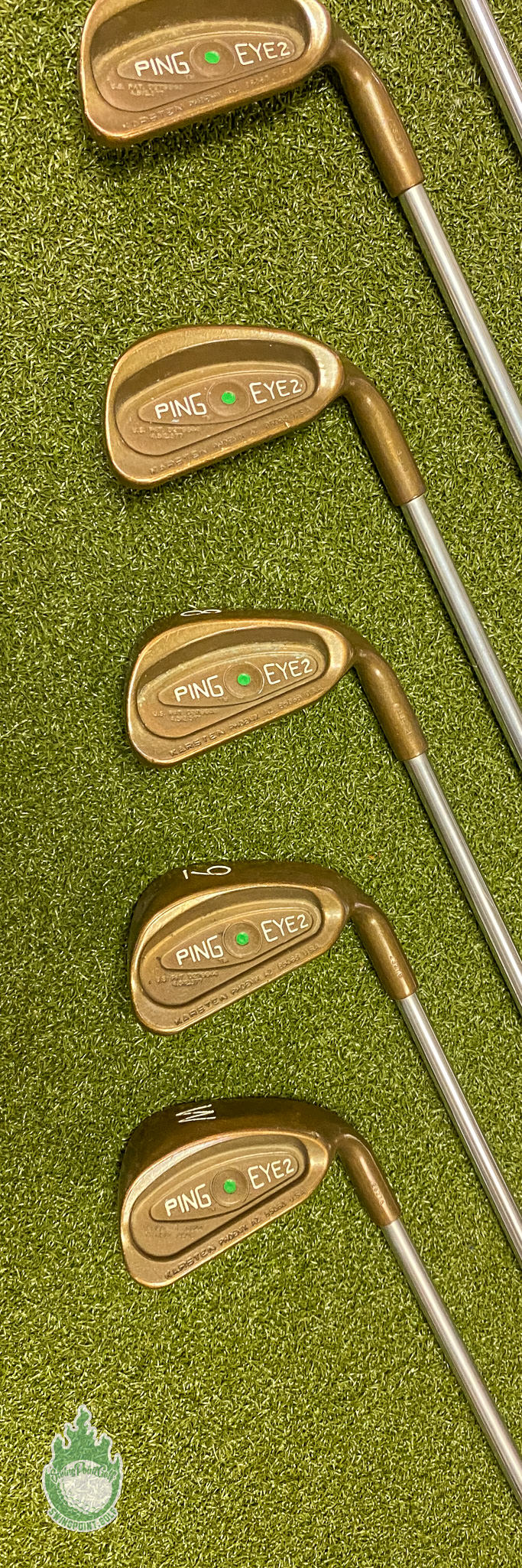 Used Ping Green Dot Eye 2 Beryllium Copper Irons 3-PW 5.5 Firm Steel ...