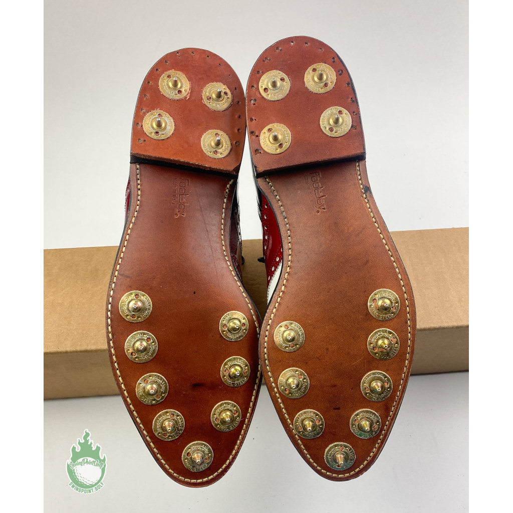Vintage FootJoy Classics Metal Spike Golf Shoes Size 11C Wing Tip Style ...