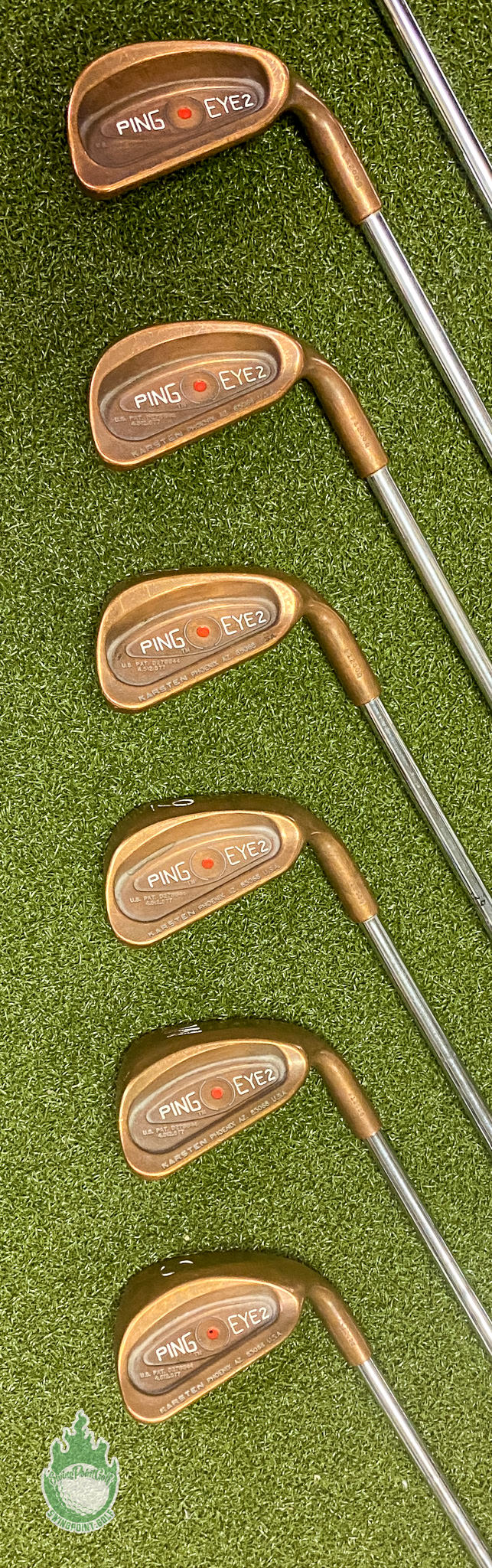 Used RH Ping Red Dot Eye 2 Beryllium Copper Irons 1-PW/SW Stiff Steel ...