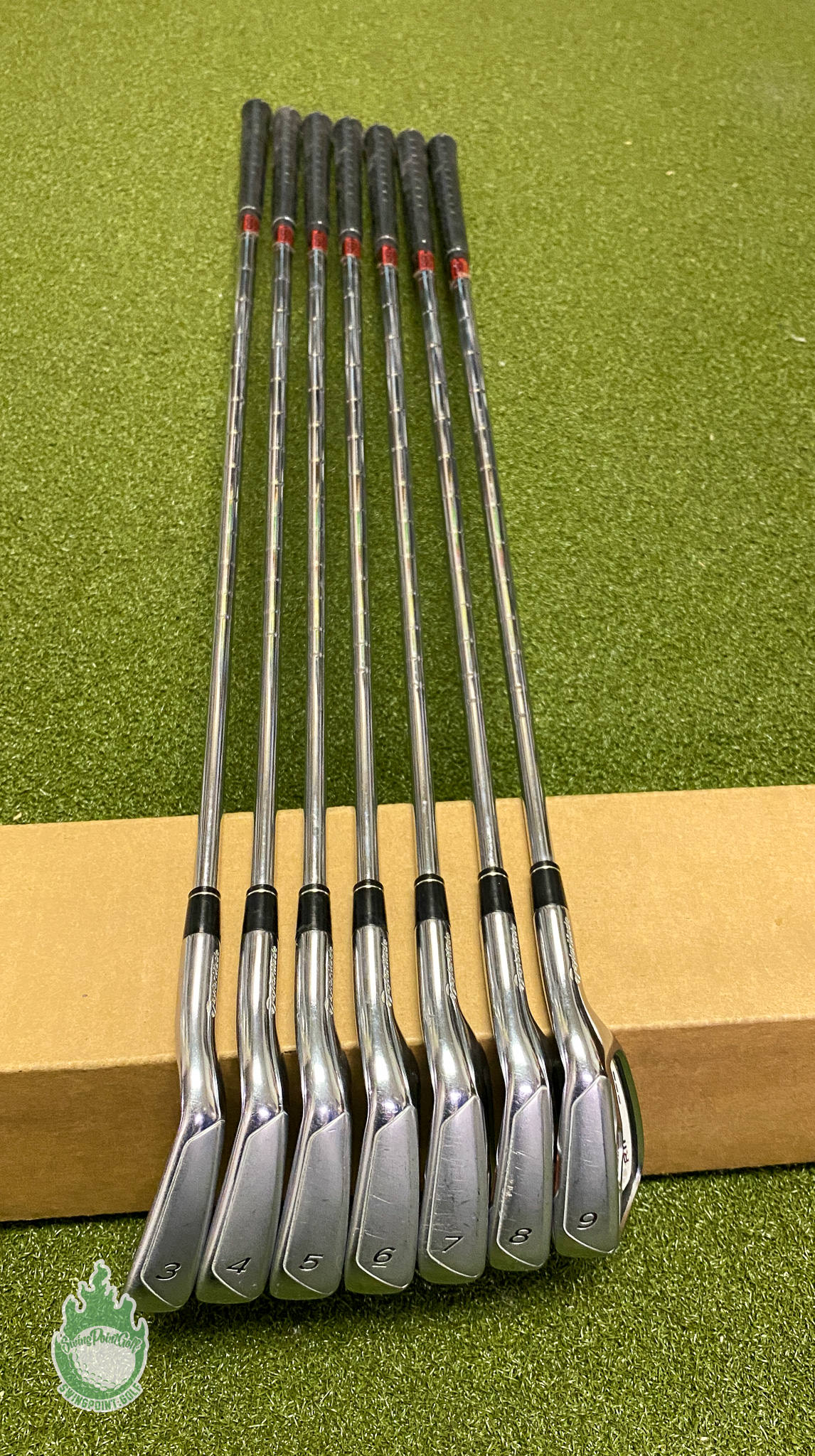 Used RH TaylorMade R11 Irons 3-9 KBS Tour Stiff Flex Steel Golf Club ...