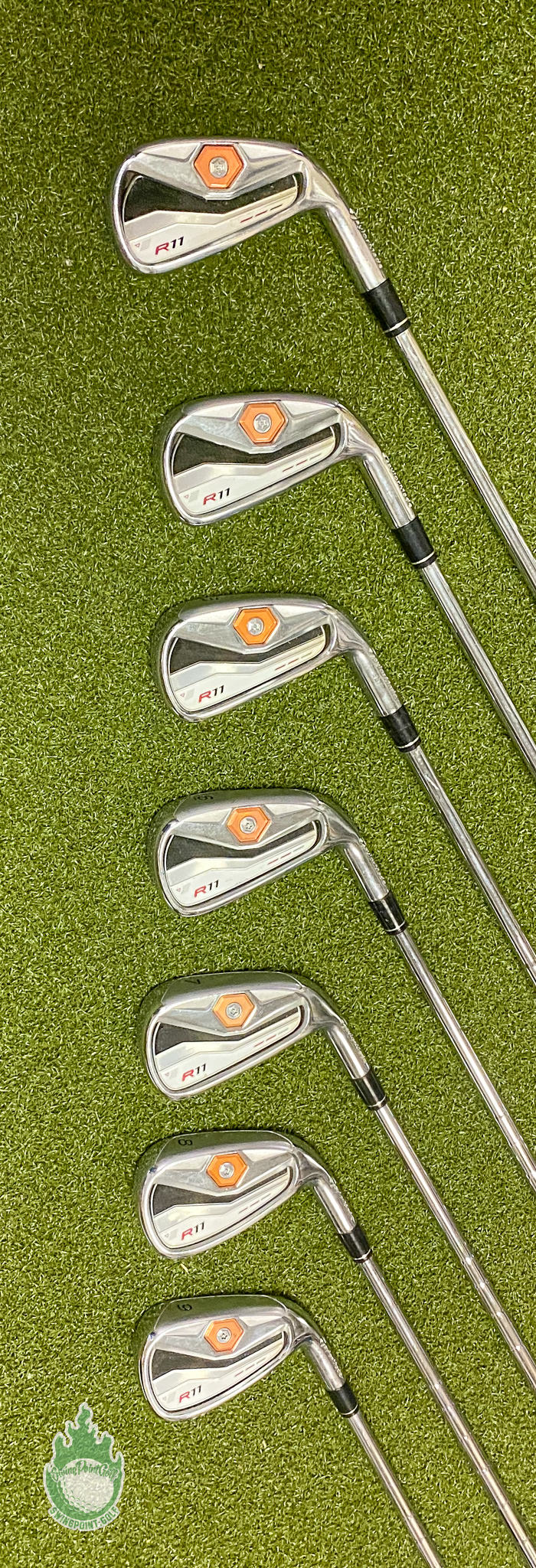 Used RH TaylorMade R11 Irons 3-9 KBS Tour Stiff Flex Steel Golf Club ...