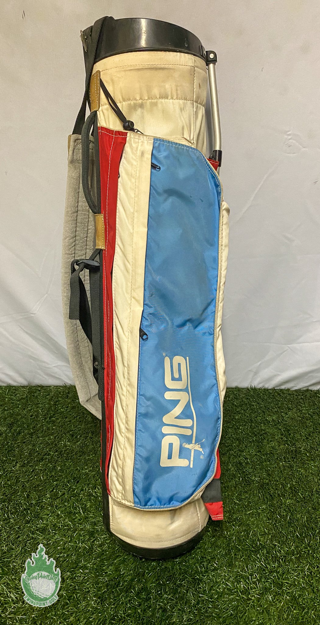 Ping Vintage Golf Carry Lightweight Stand Bag 4-Way Divided White/Red ...
