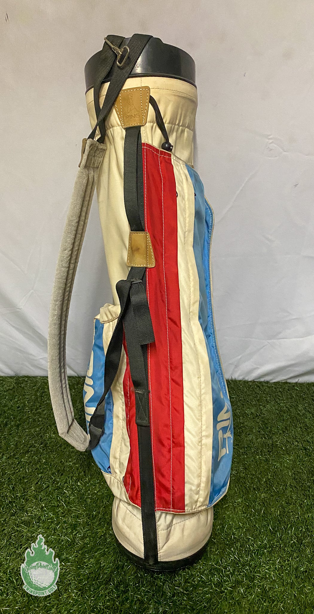 Ping Vintage Golf Carry Lightweight Stand Bag 4-Way Divided White/Red ...