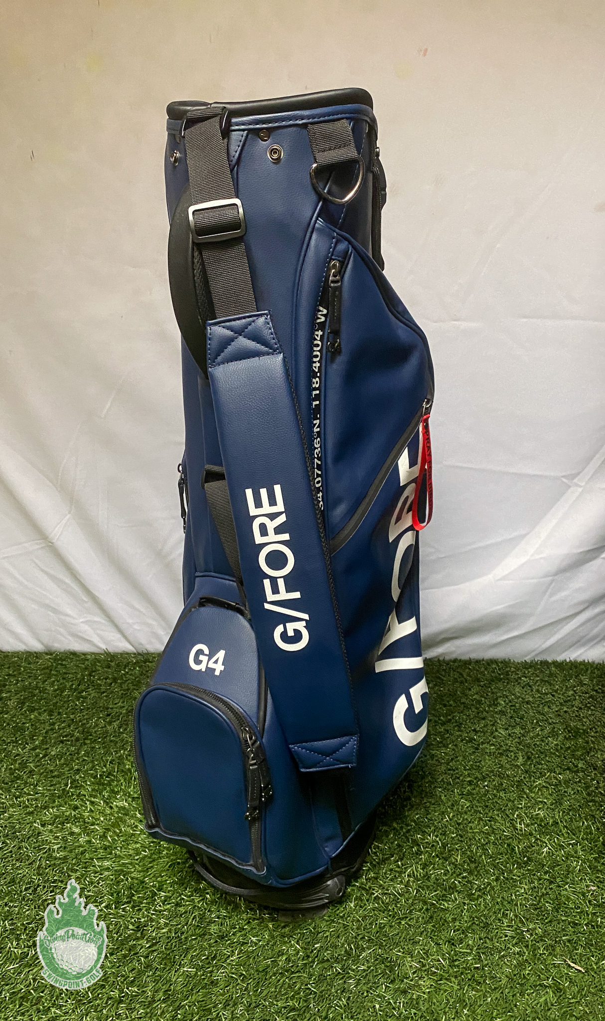 G/Fore Golf Stand Bag Blue 2-Way 5 Pocket Respect My Ball Flight ...