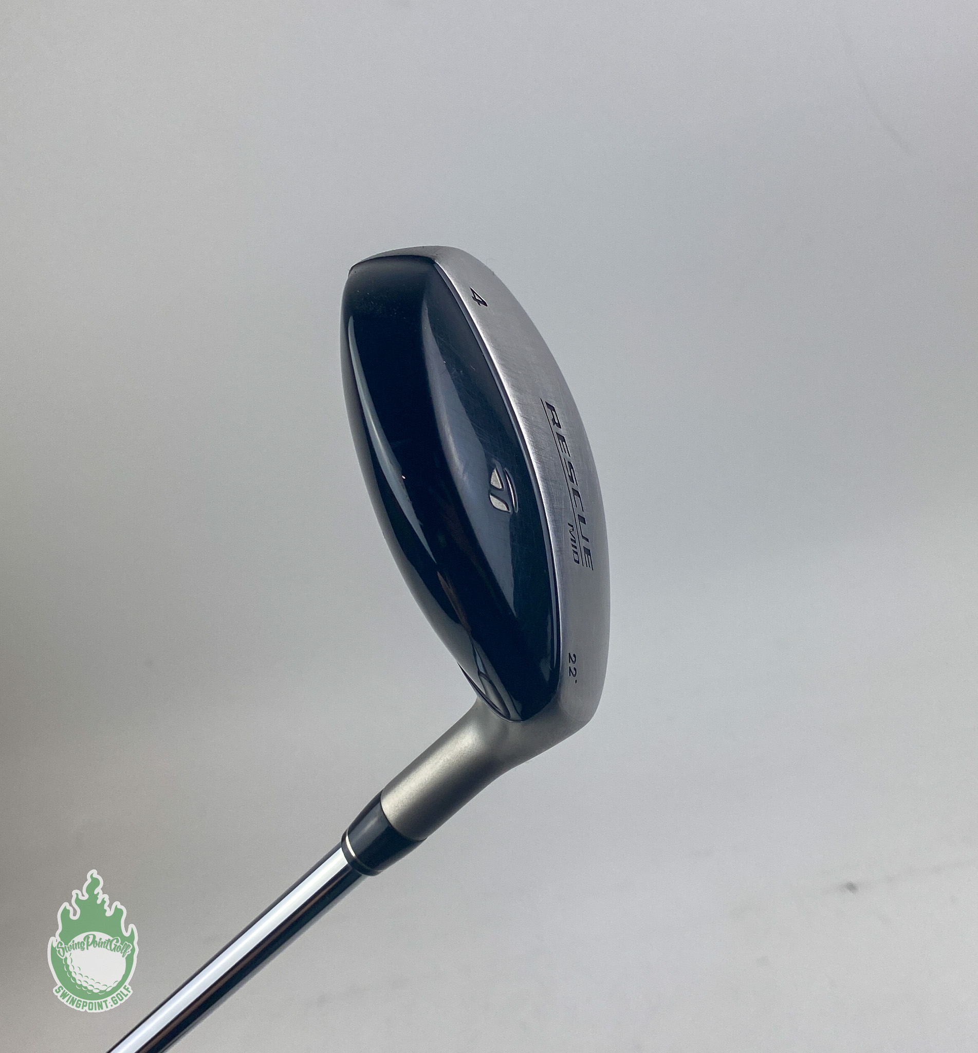 Used RH TaylorMade Rescue Mid 4 Hybrid 22* 95g Regular Flex Steel Golf ...