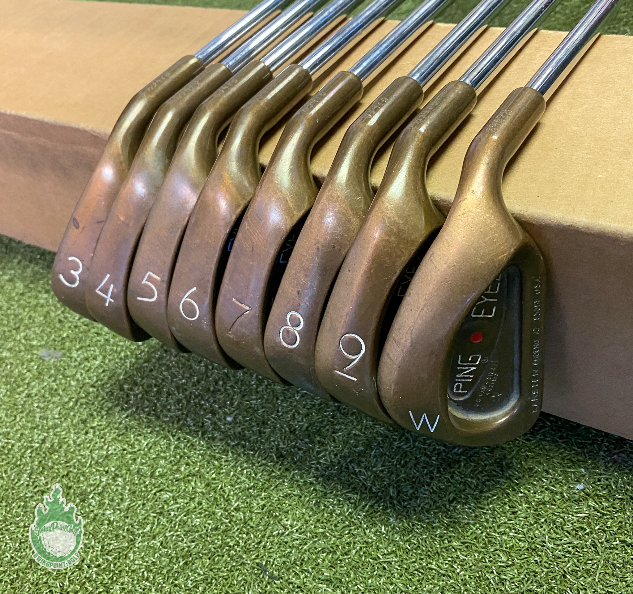 Used RH Ping Red Dot Eye 2 Beryllium Copper Irons 3-PW Stiff Steel Golf Set · SwingPoint Golf®