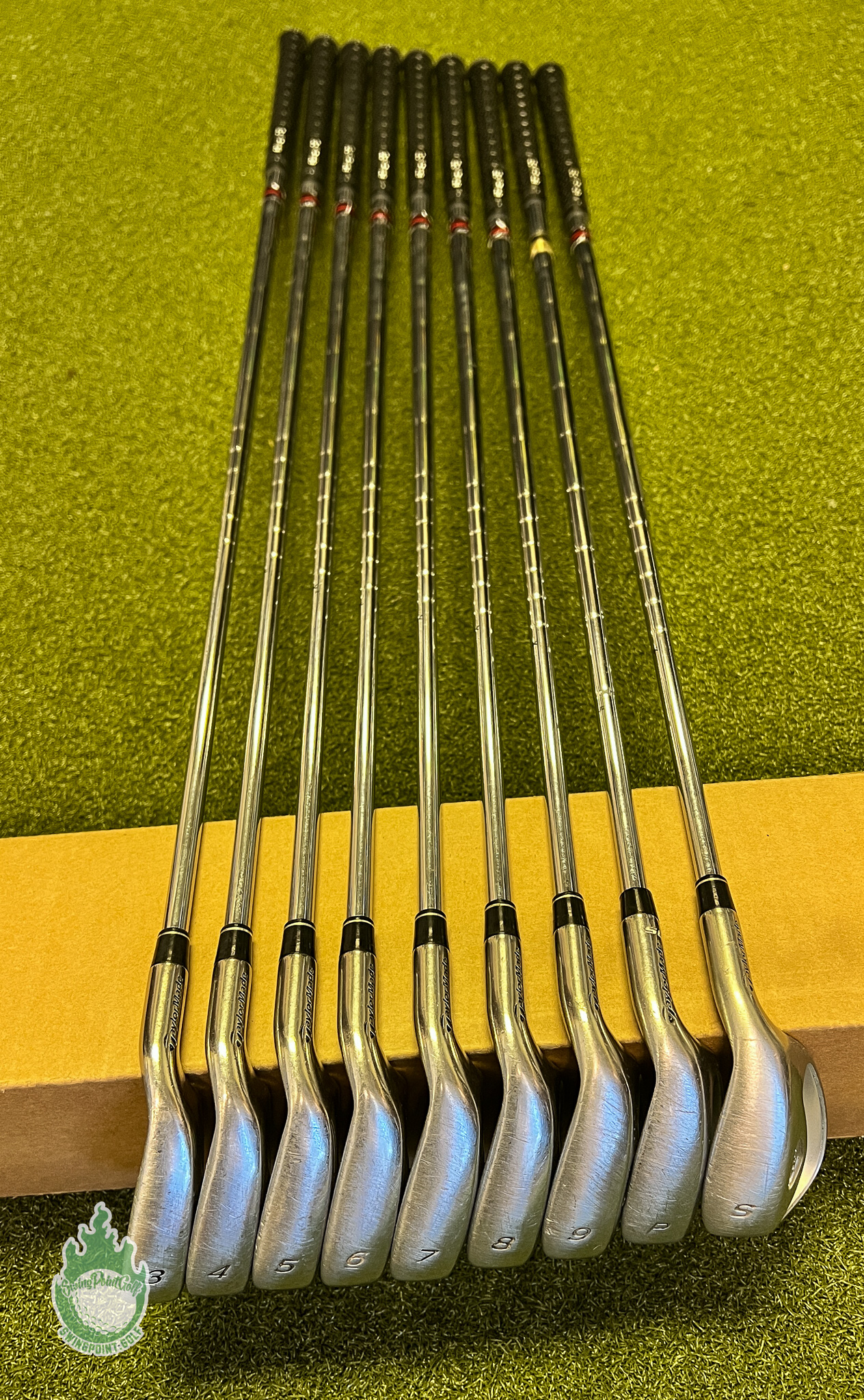 Used RH TaylorMade RAC OS Irons 3-PW/SW 90g Stiff Flex Steel Golf Club ...