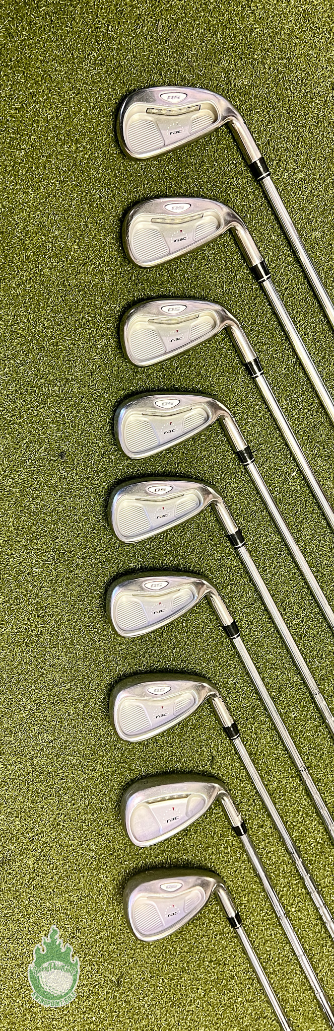 Used RH TaylorMade RAC OS Irons 3-PW/SW 90g Stiff Flex Steel Golf Club ...