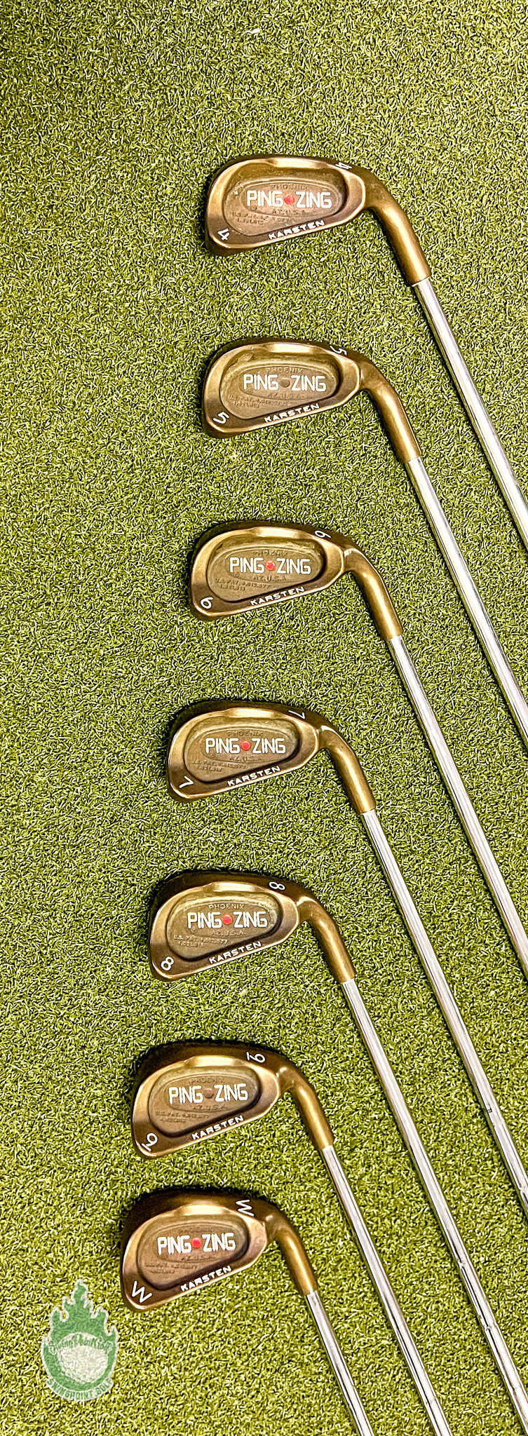 Used RH Ping Red Dot Zing Beryllium Copper Irons 4-PW Stiff Flex Steel ...
