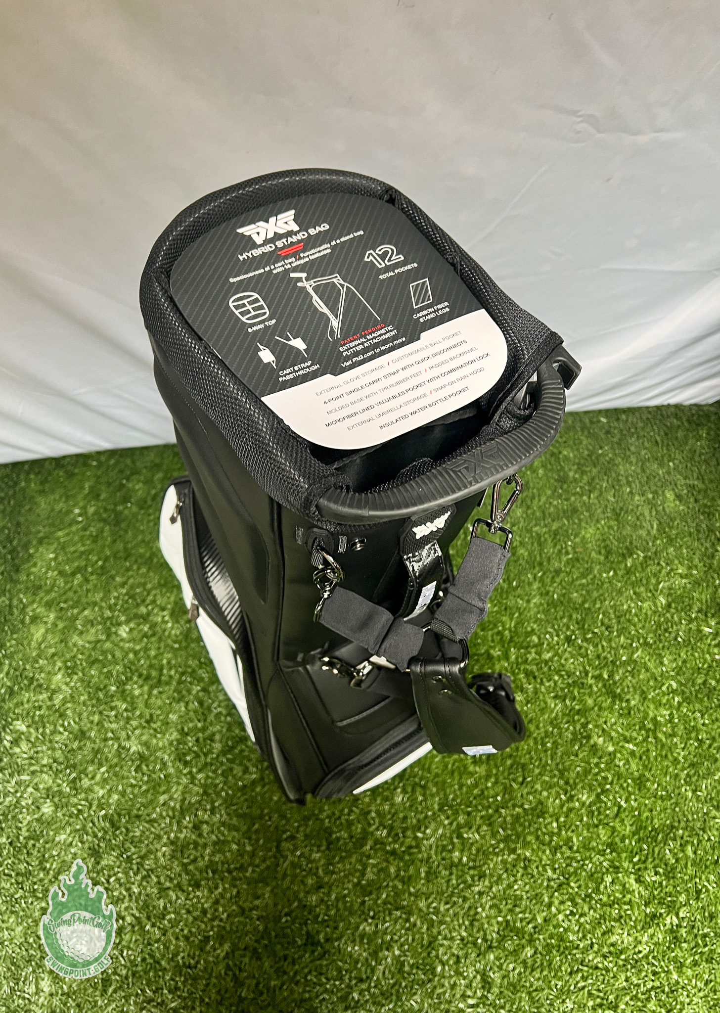 New PXG Golf Hybrid Stand Bag Black 6-Way Parsons Extreme Golf Ships ...