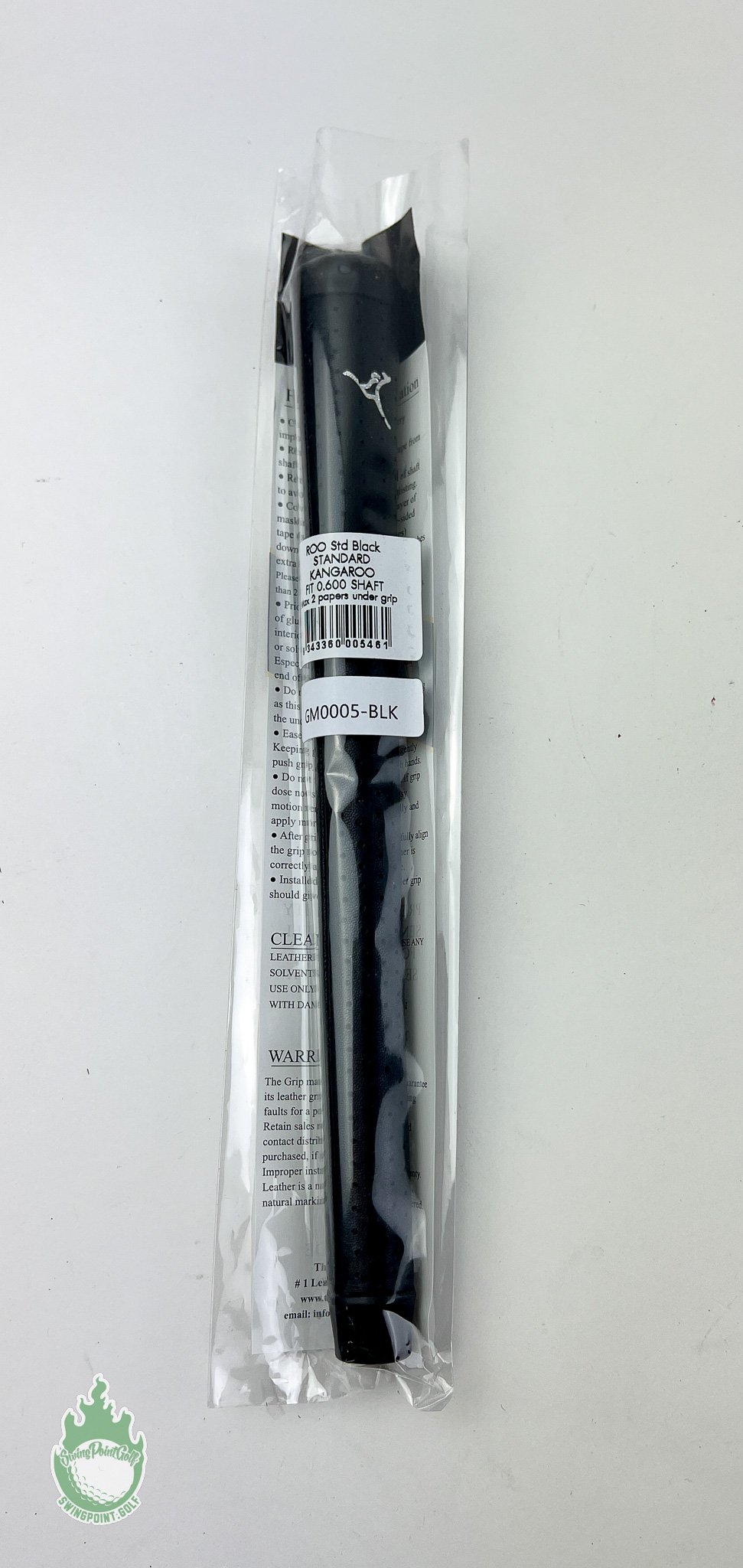 New Grip Master Genuine Kangaroo Leather Stitchback Black Golf Grip ...