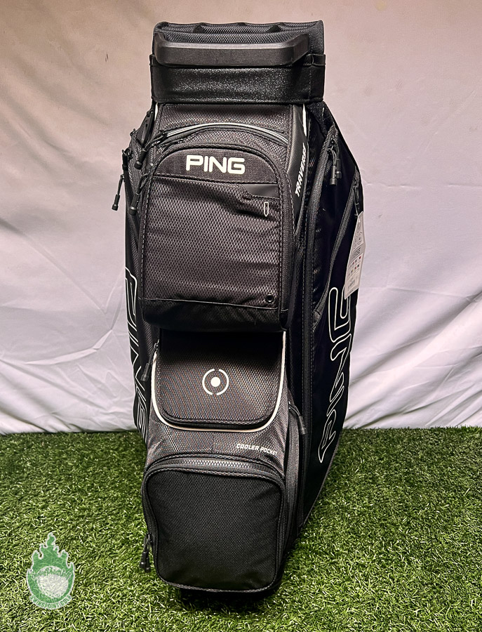 New Ping Golf Traverse Staff Bag 14-Way Divided Black Rainhood Included ...