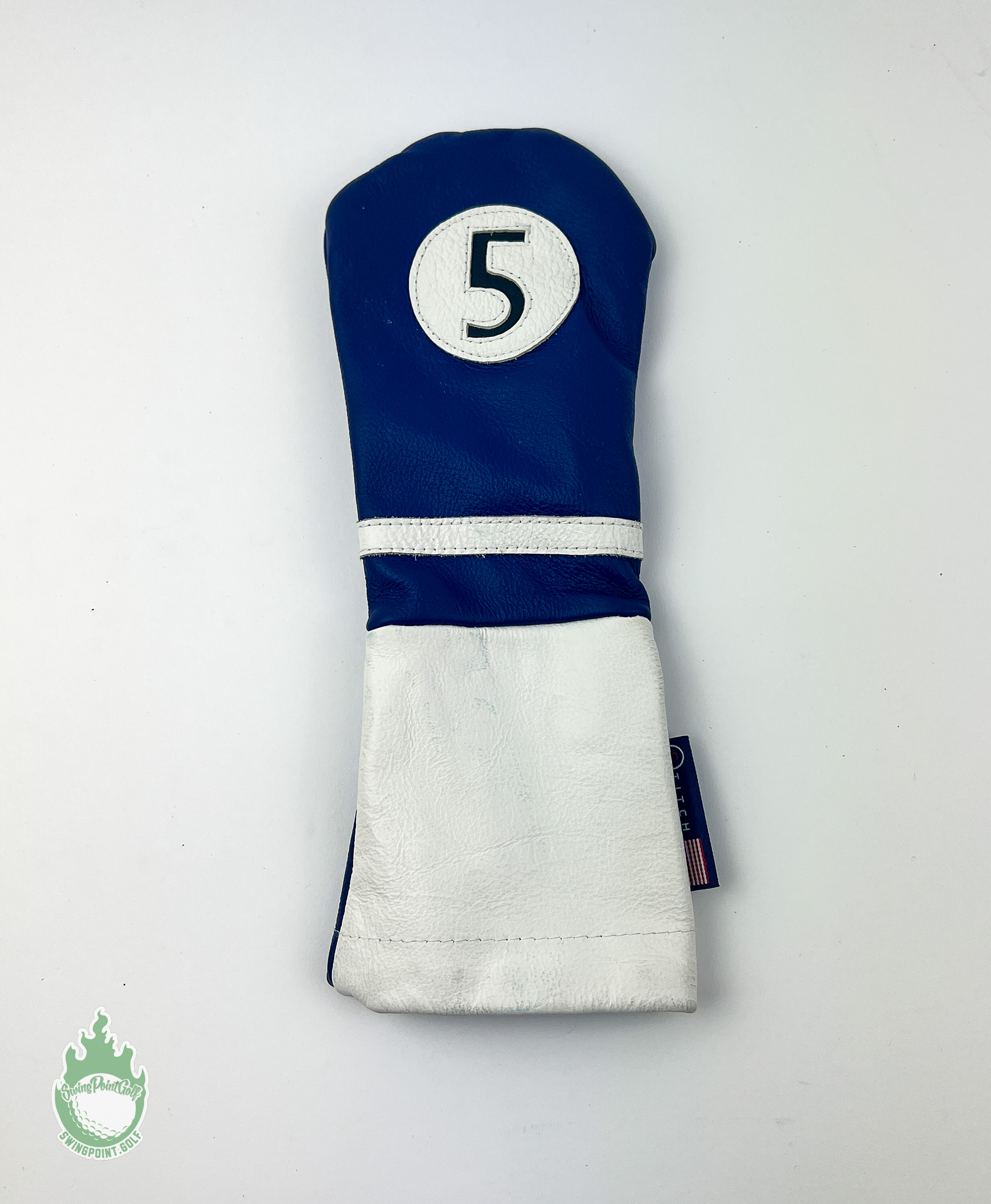 Used Stitch Golf Leather Blue 5 Fairway Wood Headcover · SwingPoint Golf®
