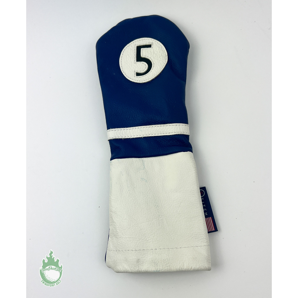 Used Stitch Golf Leather Blue 5 Fairway Wood Headcover · SwingPoint Golf®