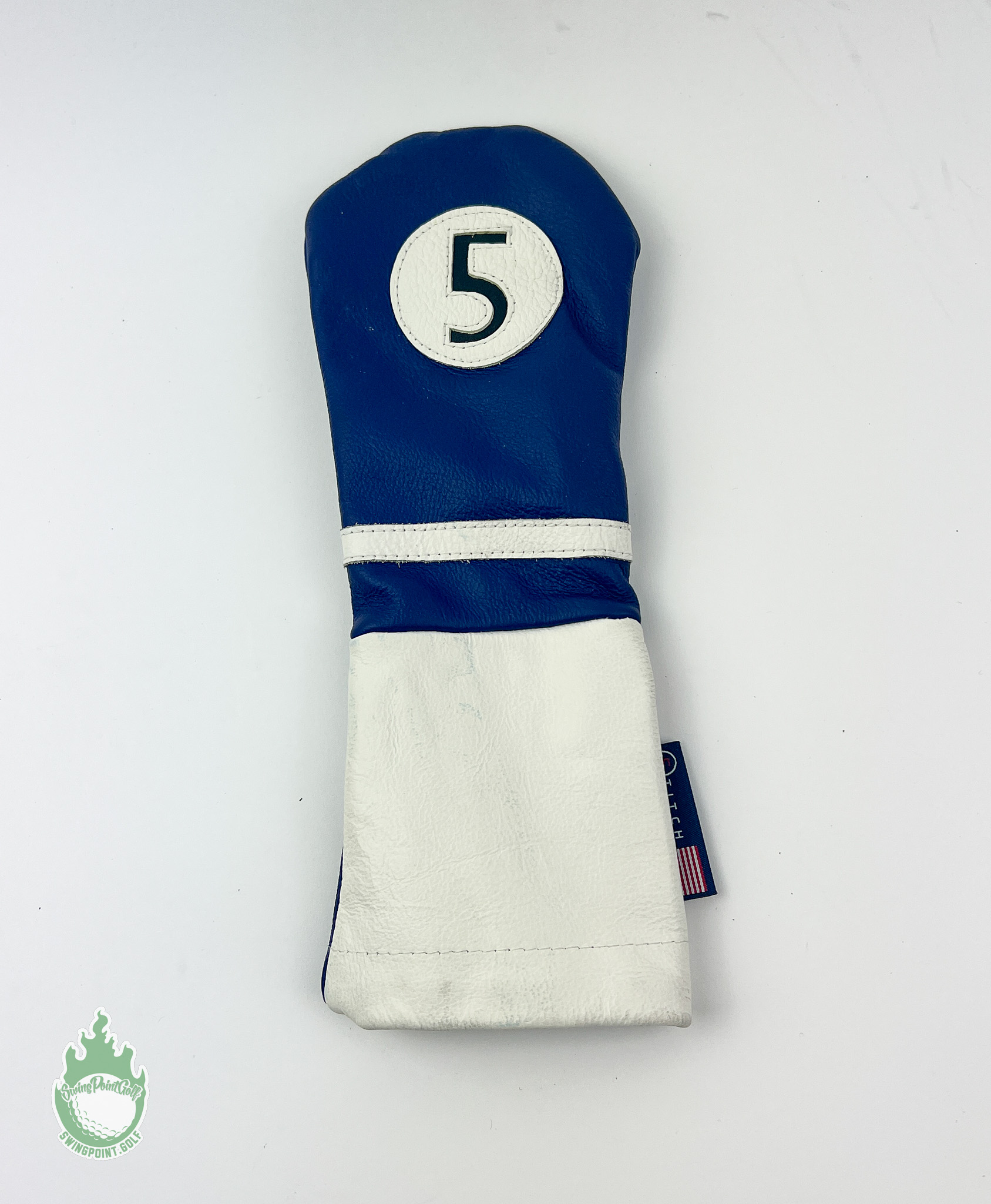 Used Stitch Golf Leather Blue 5 Fairway Wood Headcover · SwingPoint Golf®