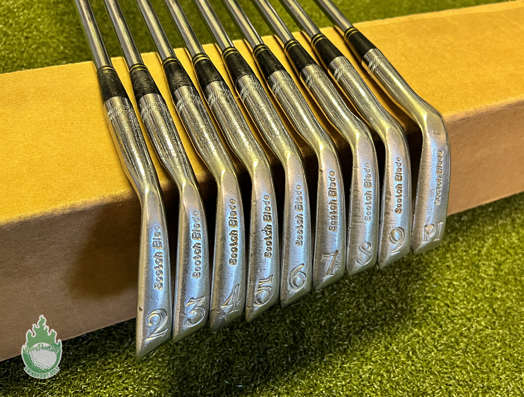 Used RH H&B PowerBilt Scotch Blade Irons 2-PW S200 Stiff Steel Golf ...