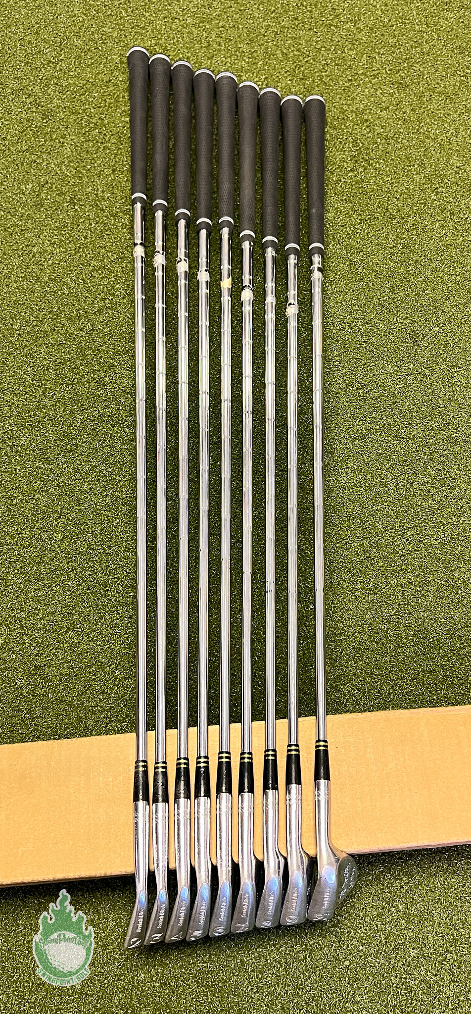 Used RH H&B PowerBilt Scotch Blade Irons 2-PW S200 Stiff Steel Golf ...