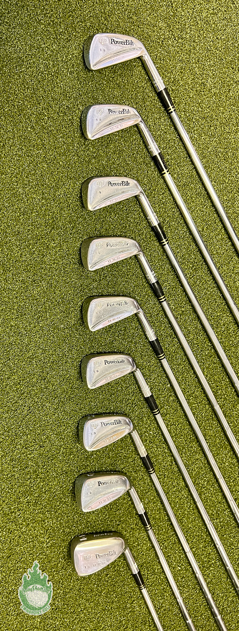 Used RH H&B PowerBilt Scotch Blade Irons 2-PW S200 Stiff Steel Golf ...