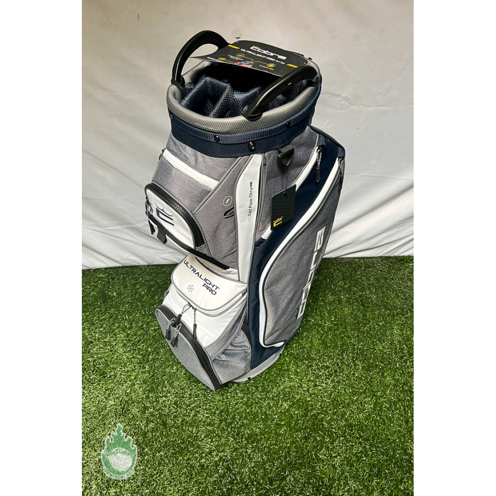 New 2022 Cobra Golf Bag 14 Way Ultralight Pro Cart Bag Gray White Navy ...