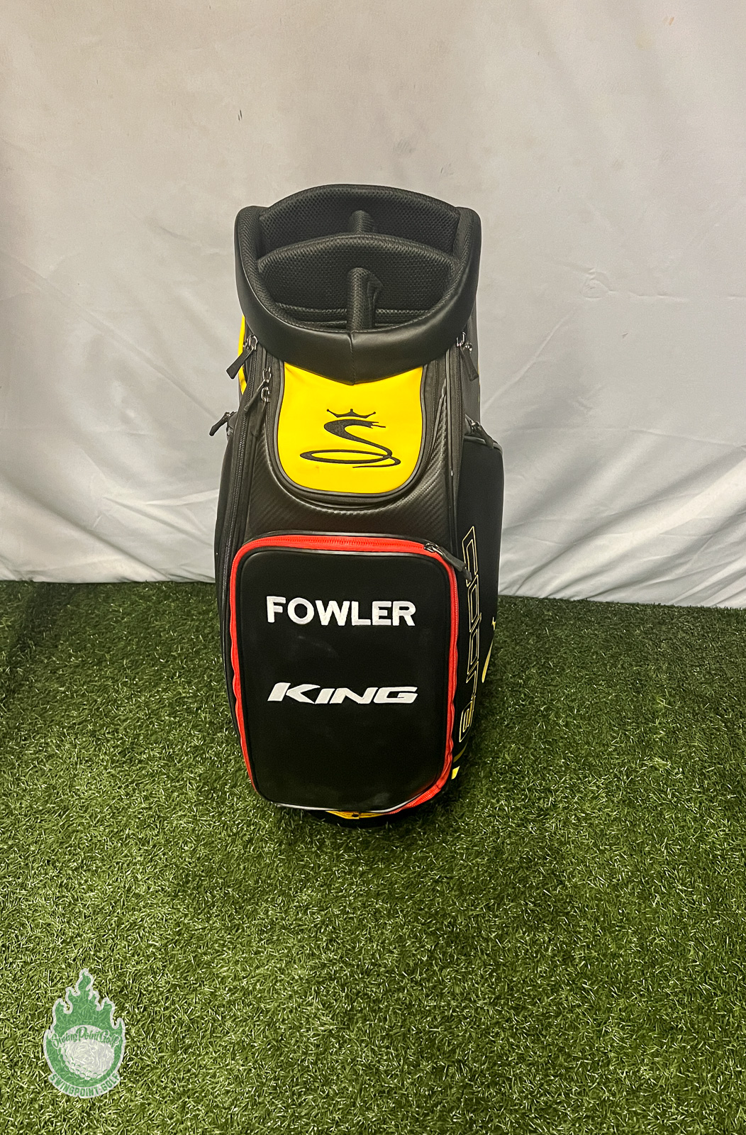 Used Embroidered Fowler Cobra King F9 6-Way Golf Staff Bag Black w ...