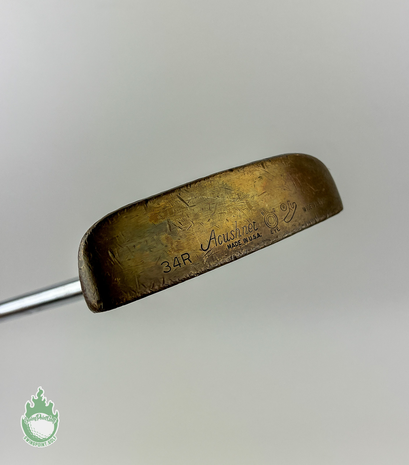 Used Right Handed Acushnet Bullseye Wide Flange 34R 34" Steel Putter ...