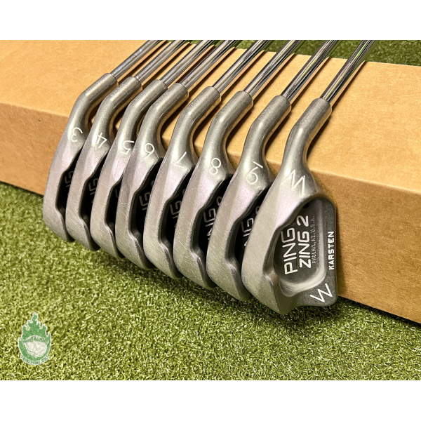 Used RH Ping Black Dot Zing 2 Irons 3-PW JZ Red Stiff Flex Steel Golf ...