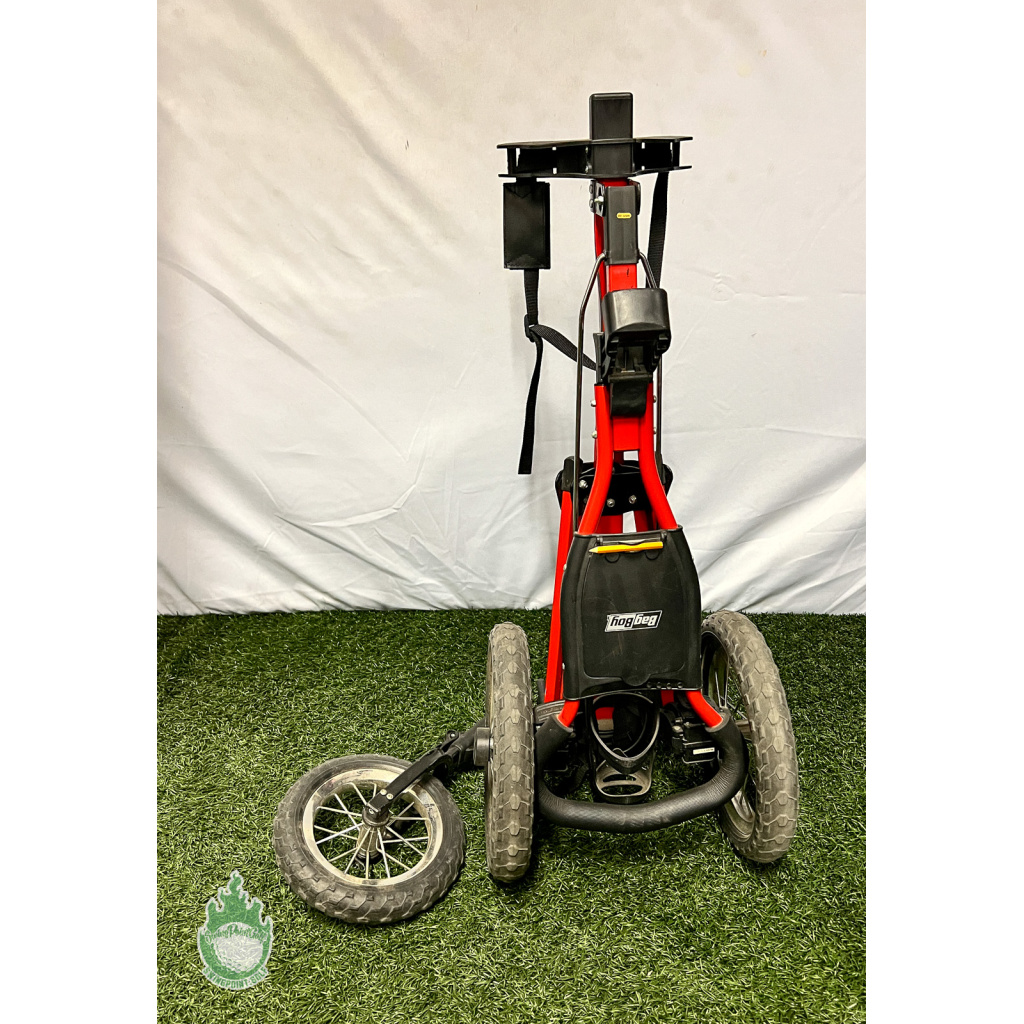 Bag Boy SC-525 3 Wheel Golf Red Push Cart Ships Free Score Card & Drink ...