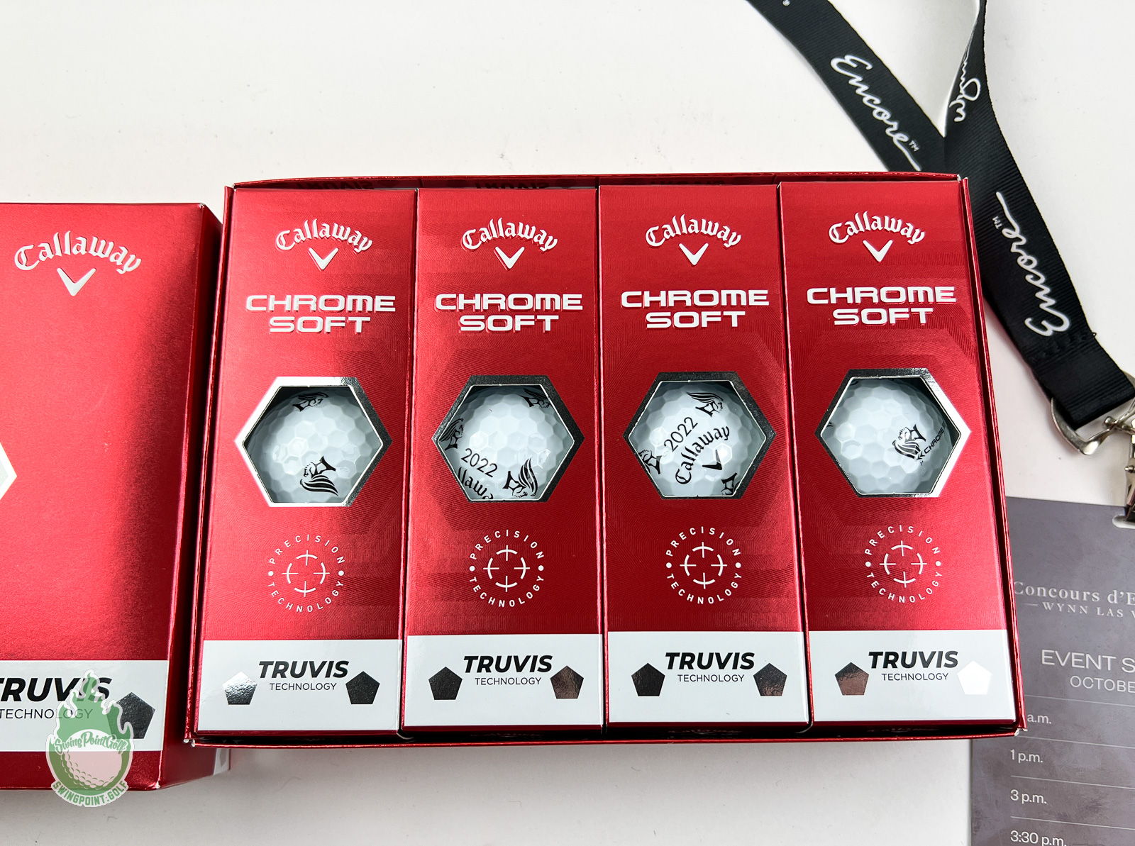 New 1 Dozen Concours d'Elegance 2022 Lanyard & Callaway Chrome Soft ...