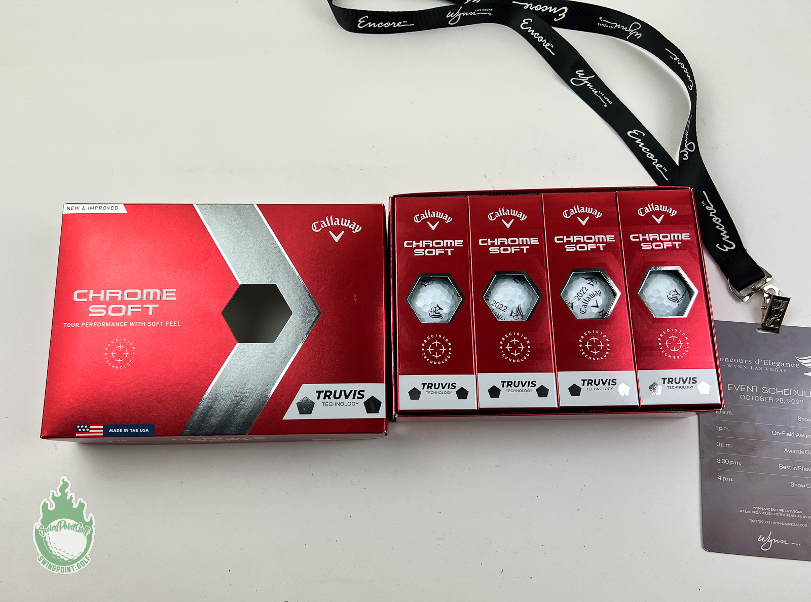 New 1 Dozen Concours d'Elegance 2022 Lanyard & Callaway Chrome Soft ...