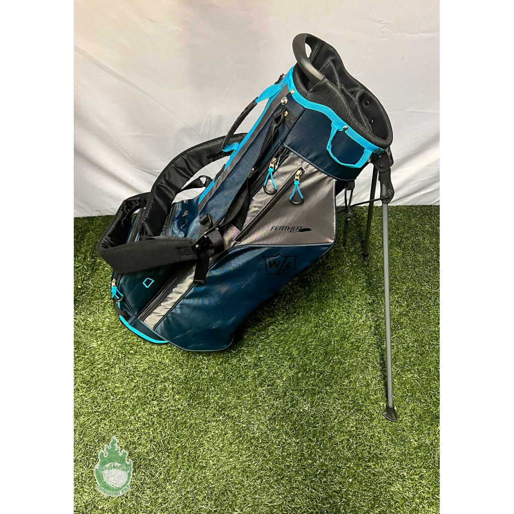 New Wilson Staff Feather Stand Bag 4 Way Navy Blue – Ships Free ...
