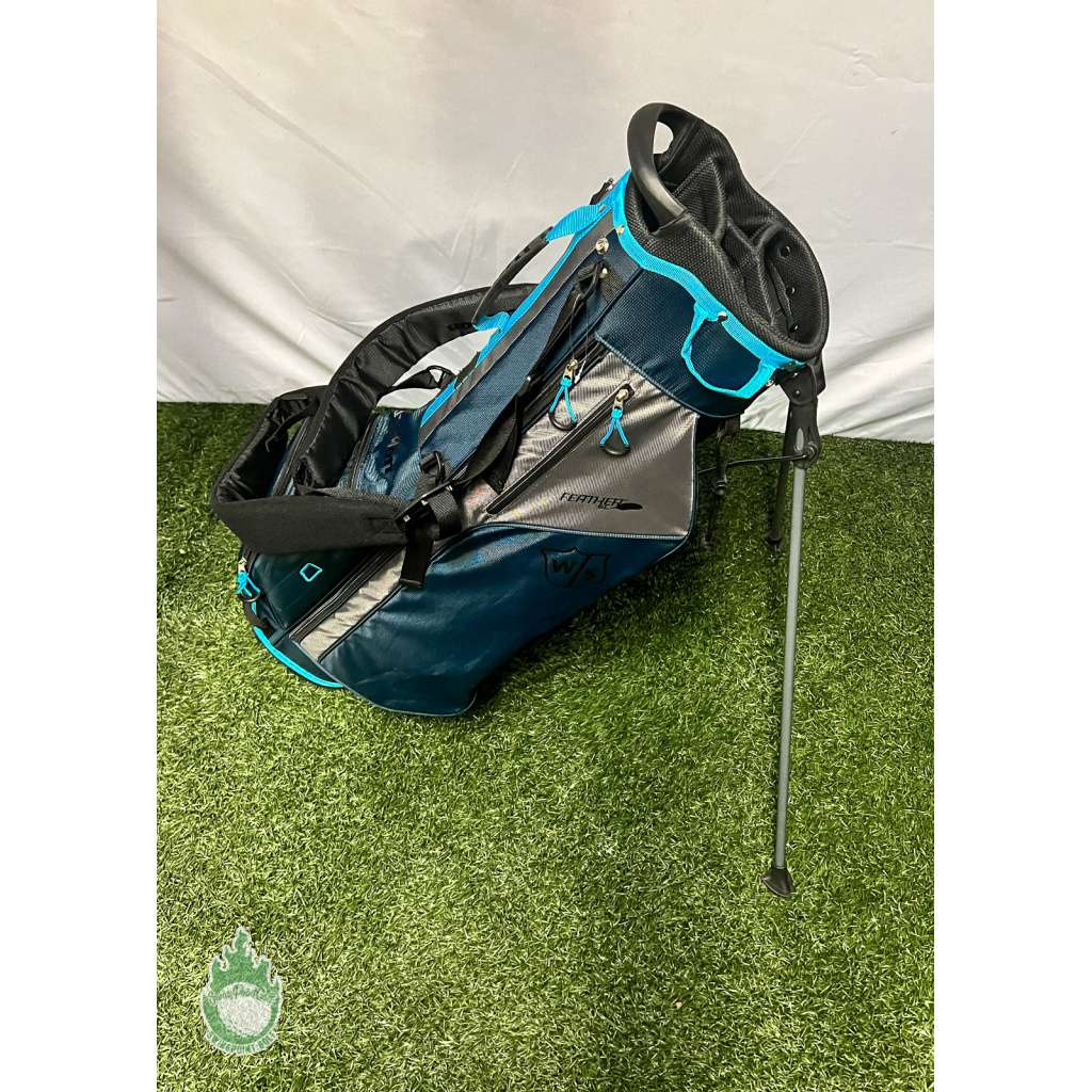 New Wilson Staff Feather Stand Bag 4 Way Navy Blue – Ships Free ...
