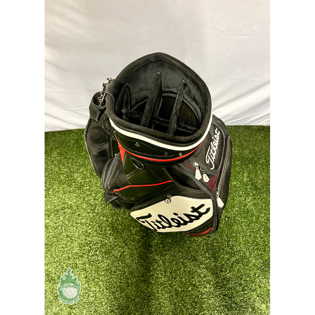 Used Titleist 6-Way Staff Golf Bag Black Nick Watney Tour Pro ...