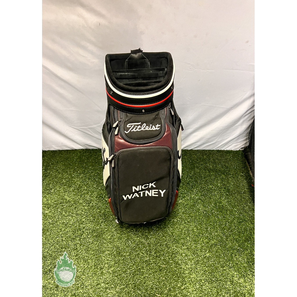 Used Titleist 6-Way Staff Golf Bag Black Nick Watney Tour Pro ...